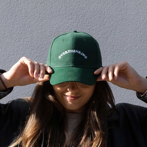 Embroidered Overthinking Cap - Slogan Baseball Hat - Girls Trip Summer ...