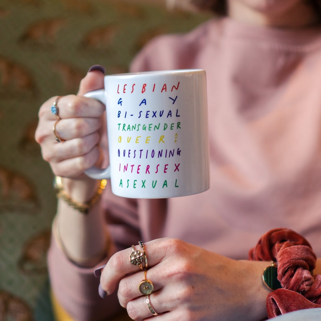 LGBTQ Mug Gay Pride Mug With LGBTQ Rainbow Slogan - Etsy
