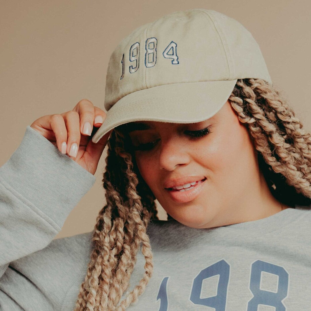 Personalised Varsity Year Denim Baseball Cap - Custom Embroidered Year ...