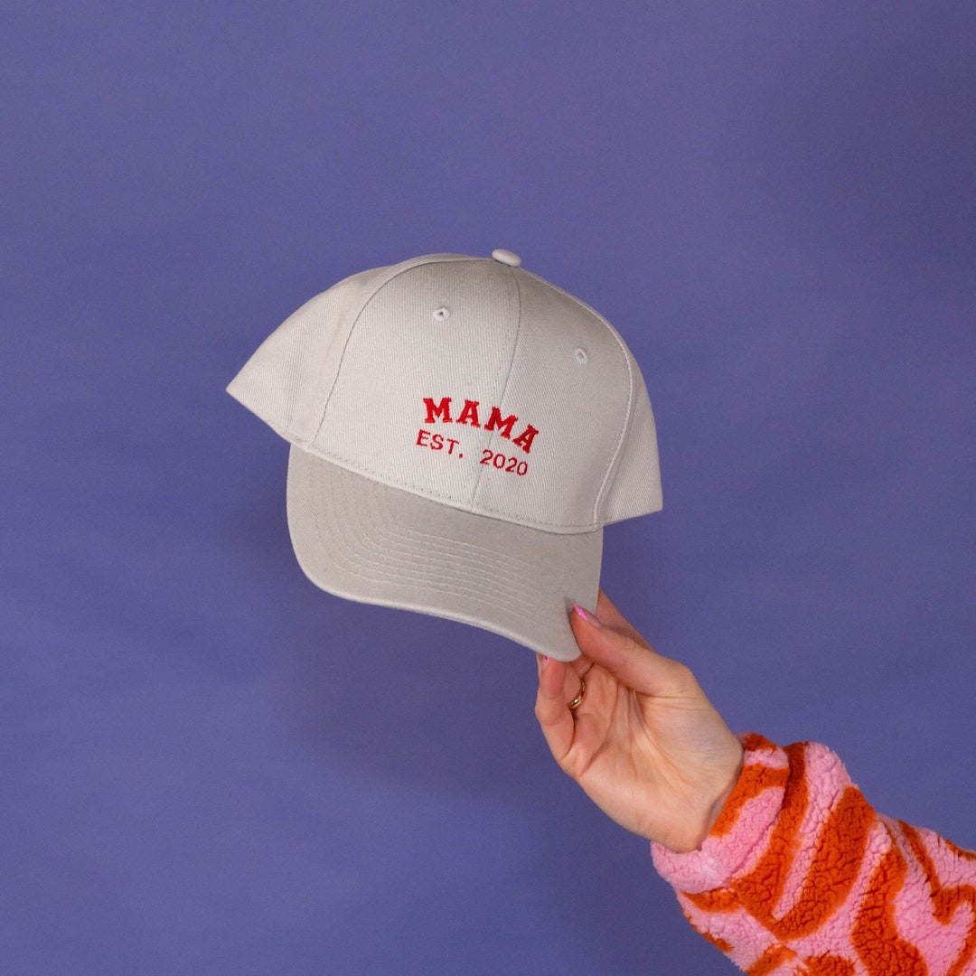 Personalised Mama Mum Mother Est. Year Cap - Custom Baseball Hat for ...