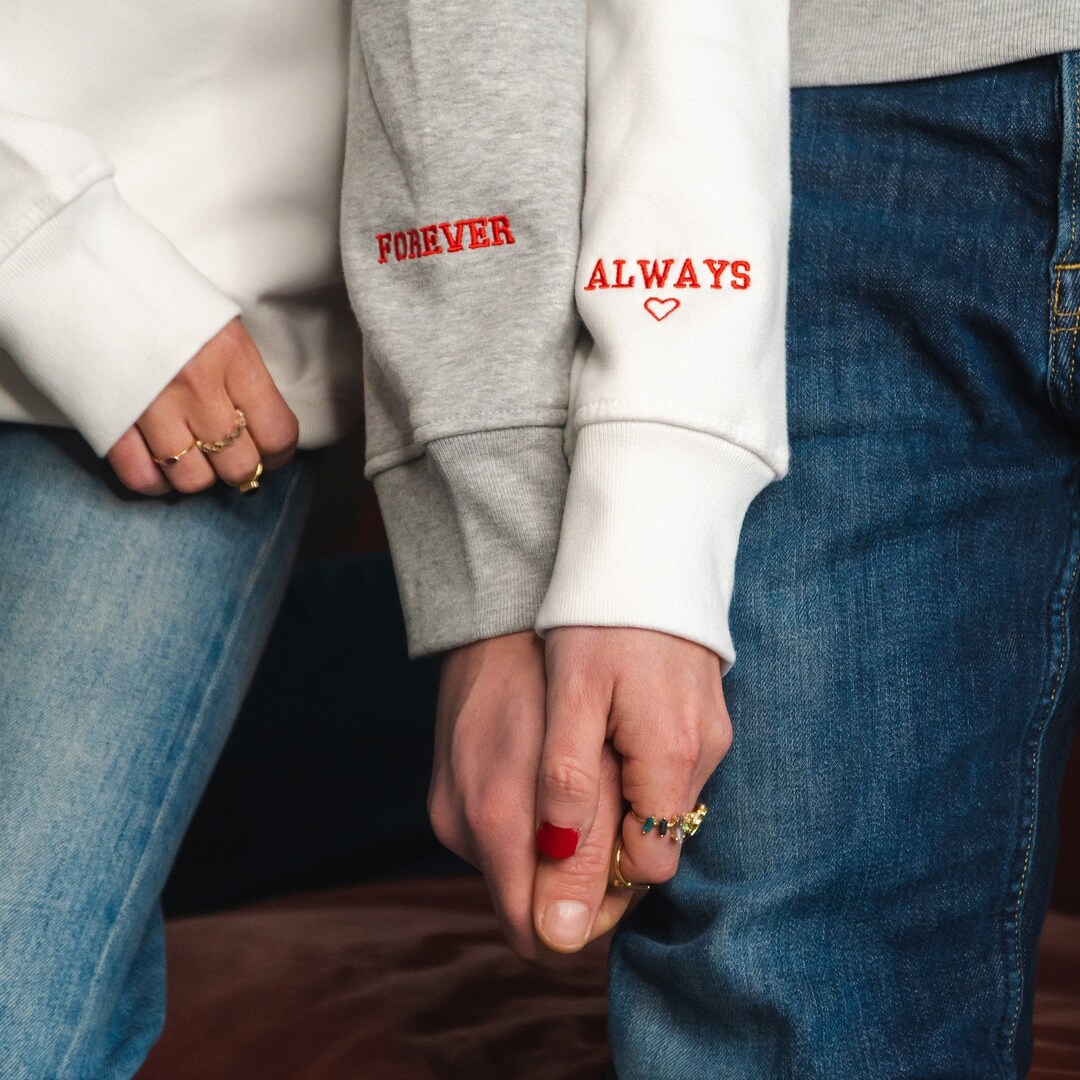 Embroidered Always Forever Cuff Sweatshirt Set From Rock on Ruby ...