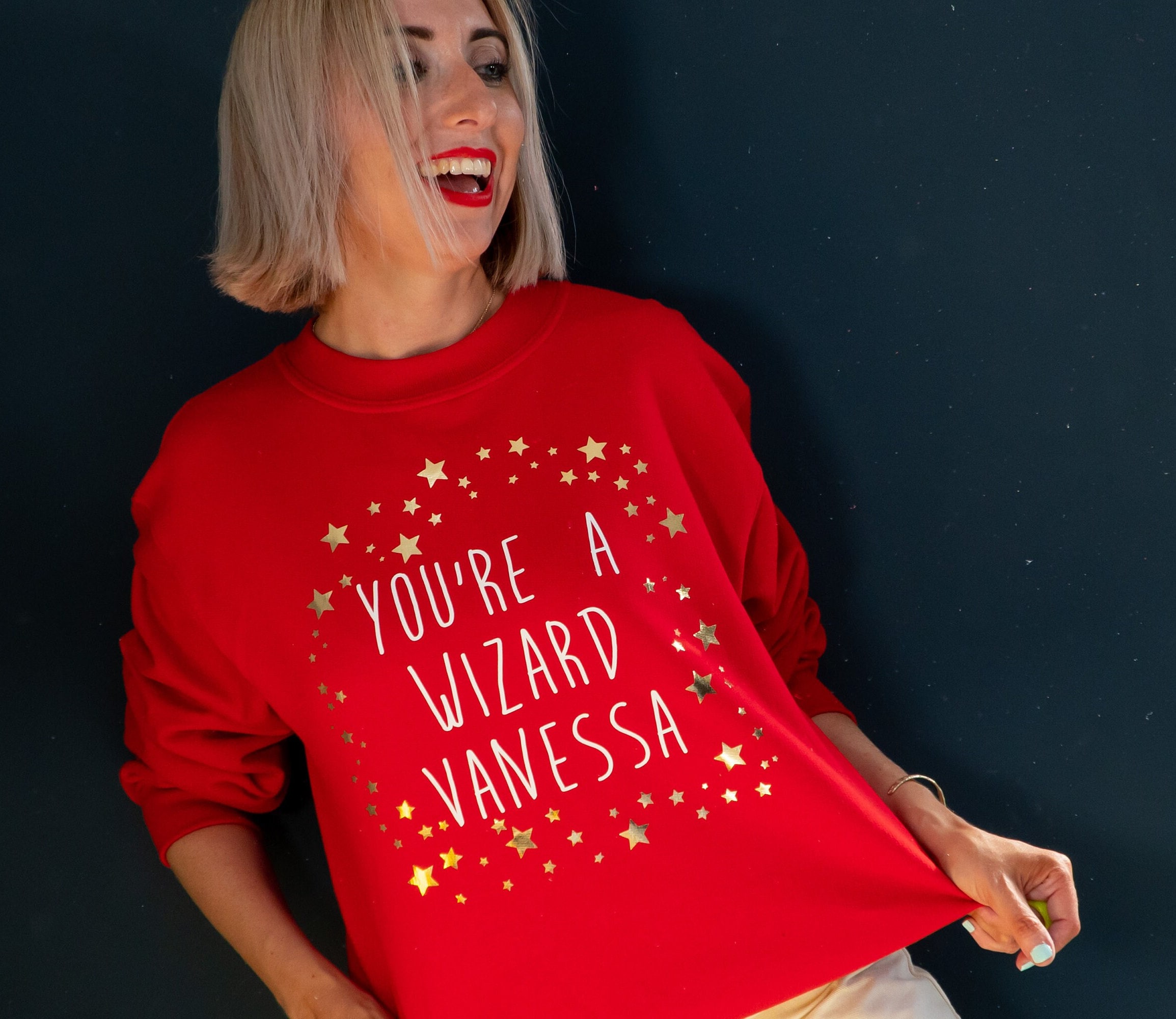 Personalised You're A Wizard Slogan Christmas Jumper From - Etsy UK