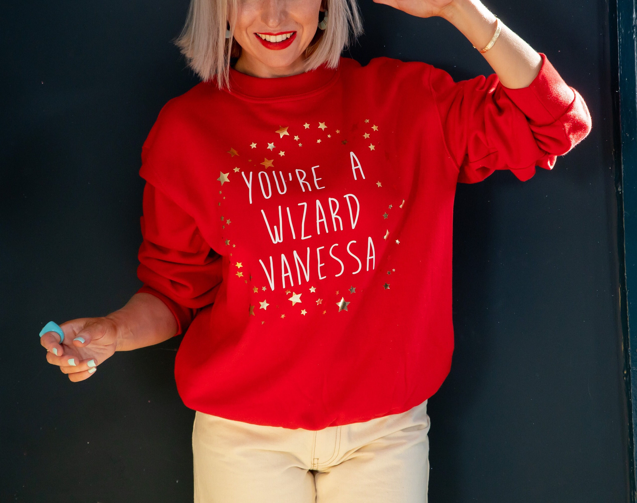 Personalised You're A Wizard Slogan Christmas Jumper From - Etsy UK