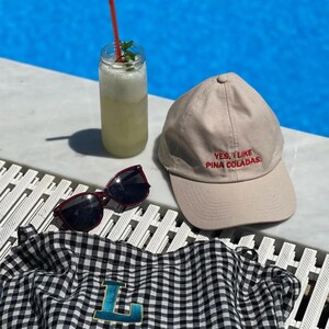 Yes I Like Pina Coladas Slogan Cap - Embroidered Cocktail Baseball Cap ...