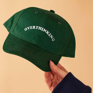 Embroidered Overthinking Cap - Slogan Baseball Hat - Girls Trip Summer ...