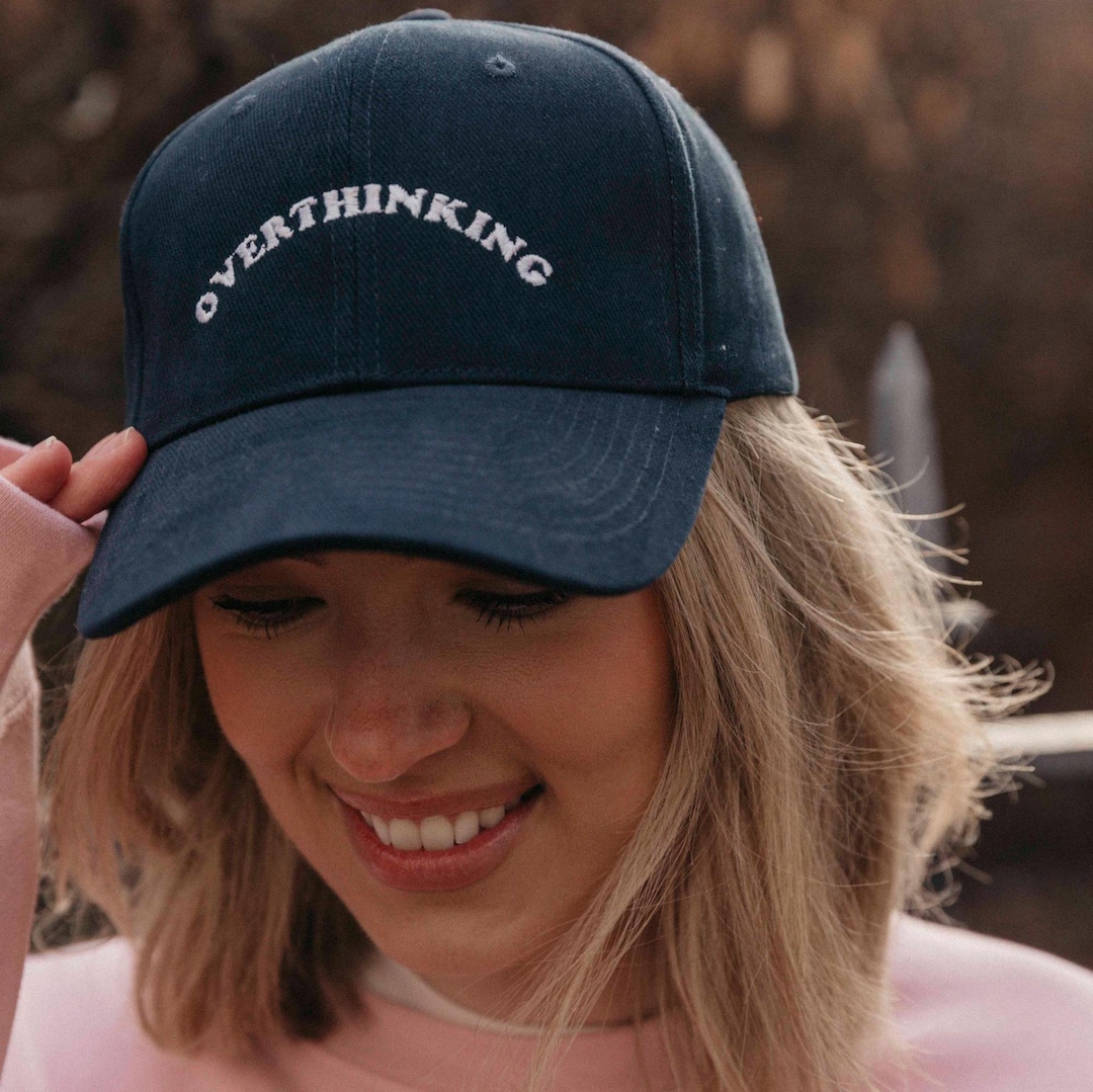 Embroidered Overthinking Cap - Slogan Baseball Hat - Girls Trip Summer ...