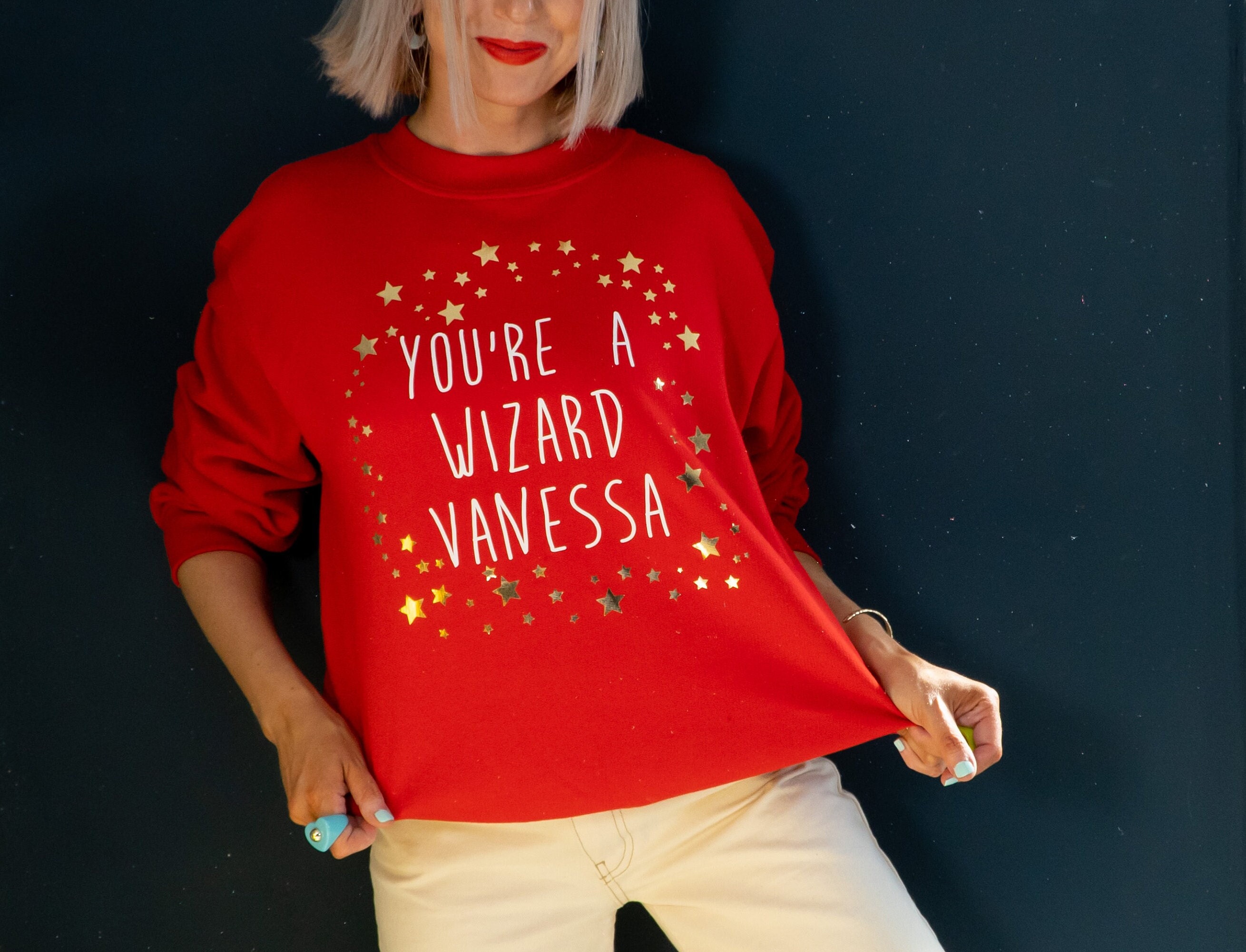 Personalised You're A Wizard Slogan Christmas Jumper From - Etsy UK