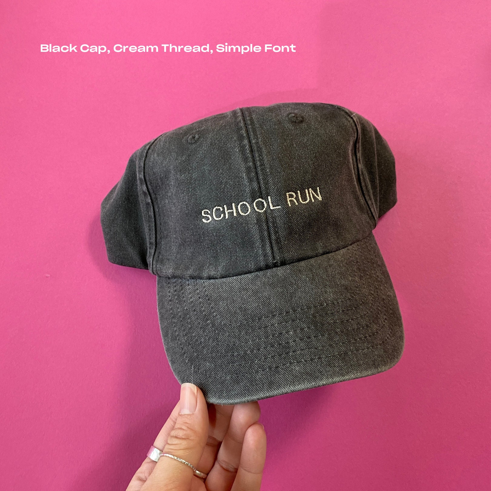Personalised Slogan Faded Baseball Cap - Custom Embroidered Text Hat - Etsy