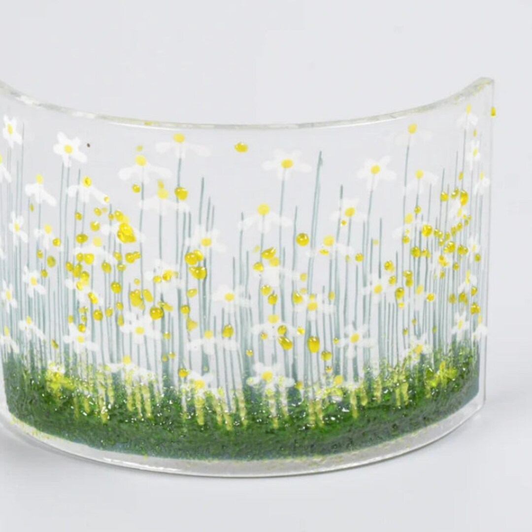 Handmade Fused Glass - Daisy Curve by Pam Peters Designs - Etsy