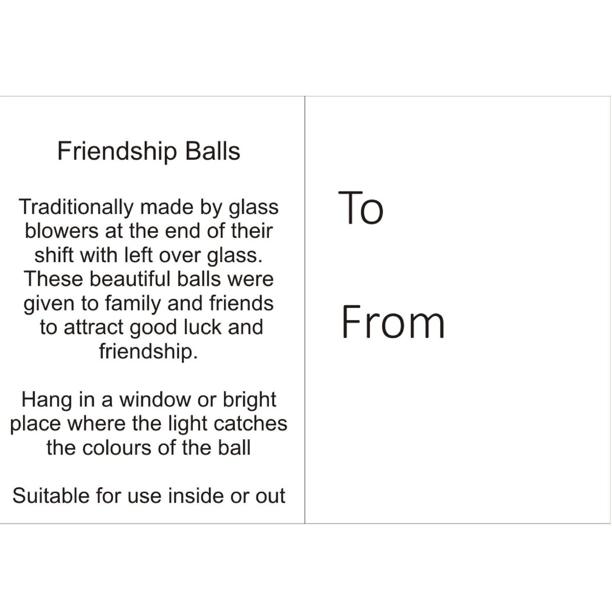 8cm Friendship Ball Multicoloured - Etsy UK