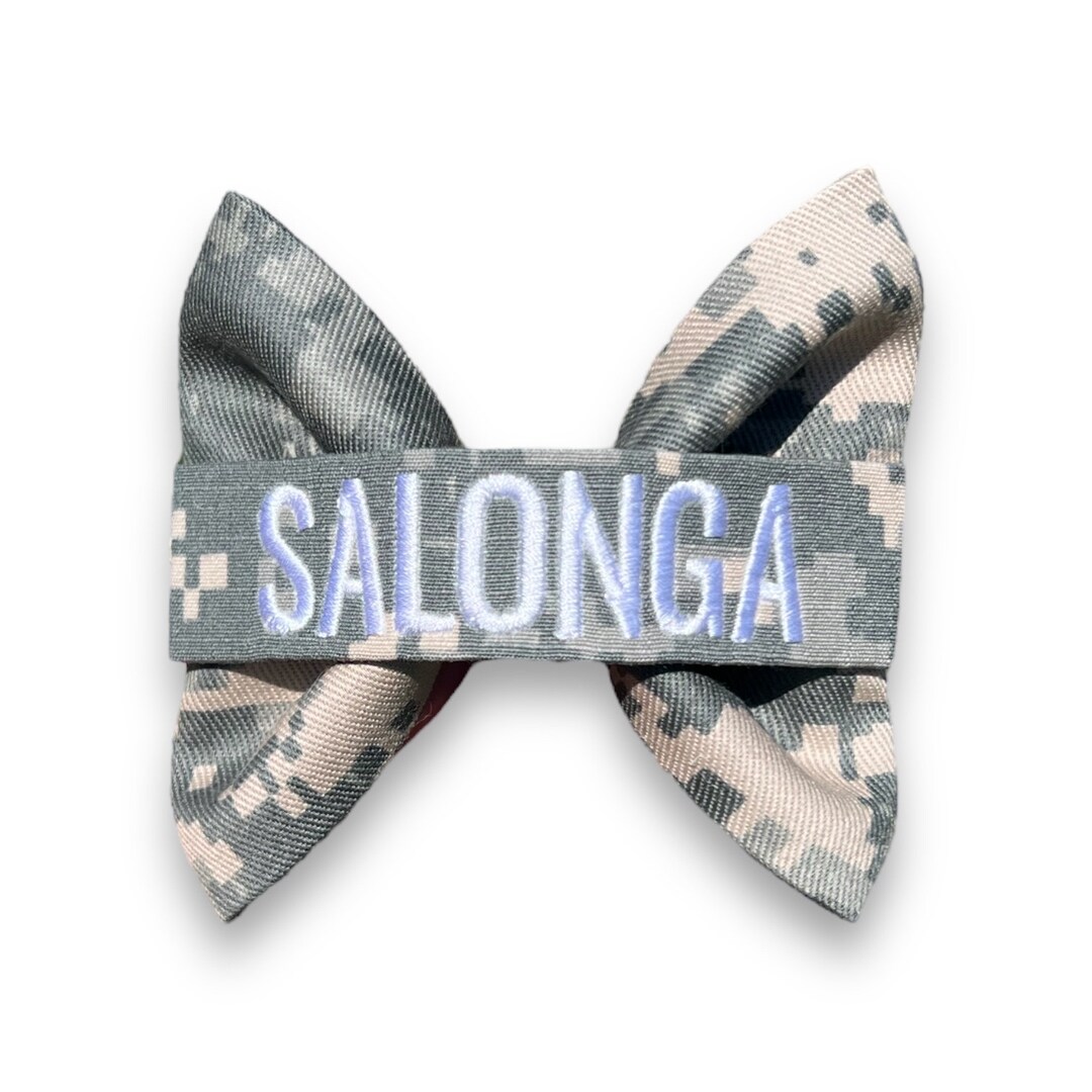 Personalized Army ACU Nametape Bow Army Bow Deployment - Etsy