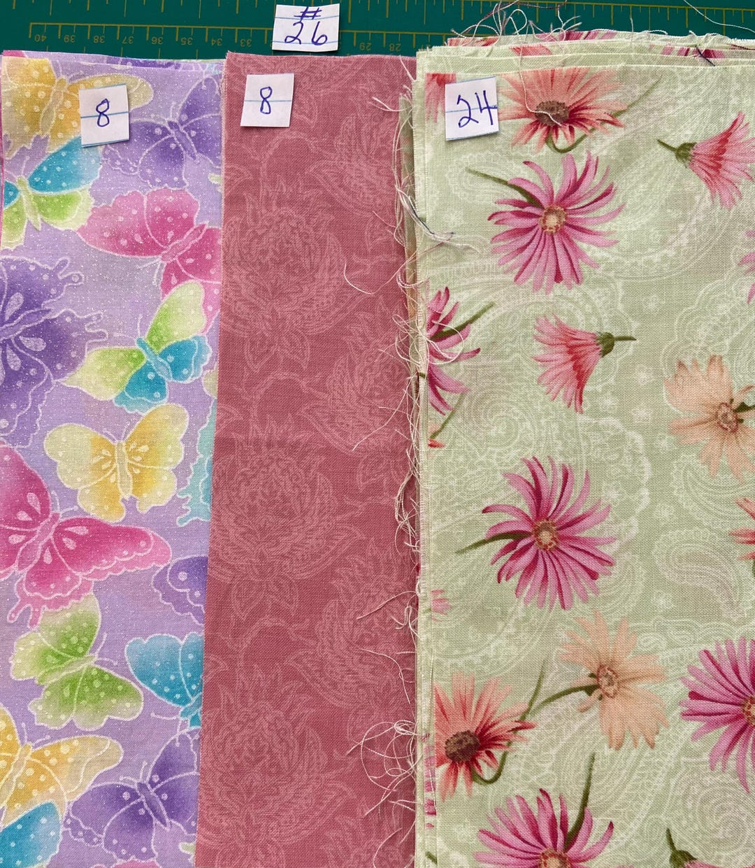 10 Inch Layer Cake Squares of Butterflies, Flowers and Pink. Precut 40 ...