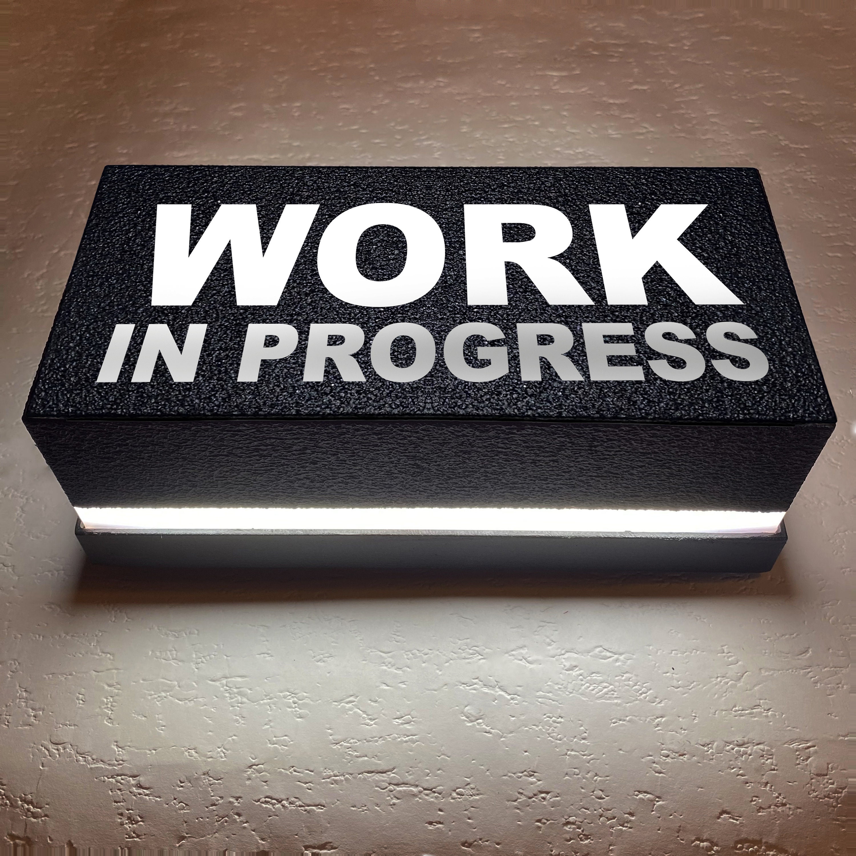 WORK IN PROGRESS Sign Led Wall Light Mood Lamp Lighting Wall Light ...