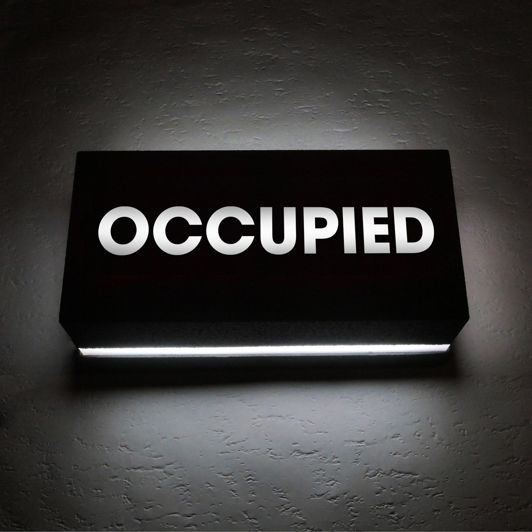 Illuminated Sign OCCUPIED LED Wall Light, Ambient Lighting, Wall Sconce ...