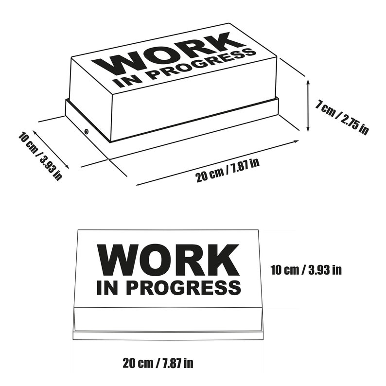 WORK IN PROGRESS Sign Led Wall Light Mood Lamp Lighting Wall Light ...