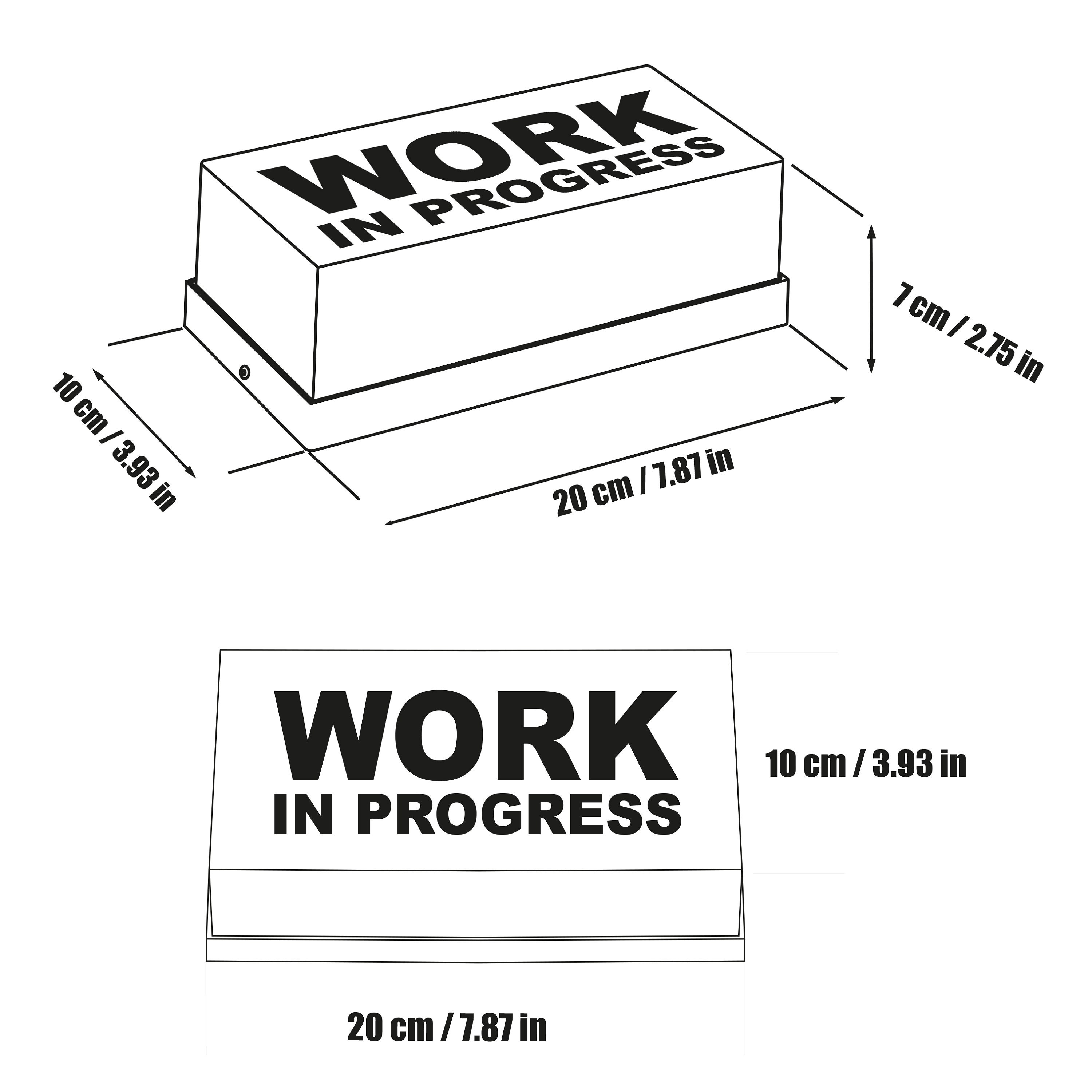 WORK IN PROGRESS Sign Led Wall Light Mood Lamp Lighting Wall Light ...