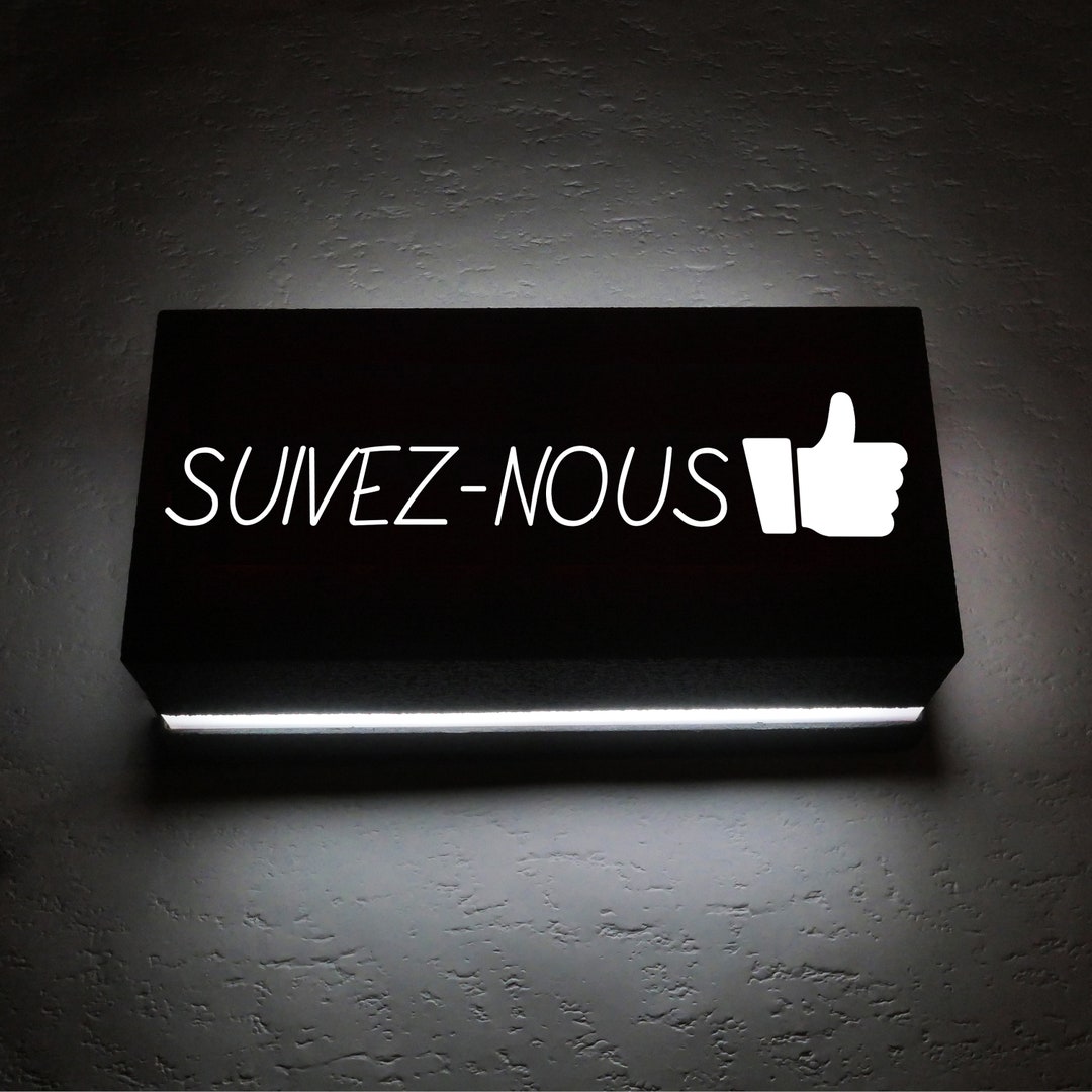 FOLLOW US LED Night Light Sign - Mood Lighting - Illuminated Sign - Etsy