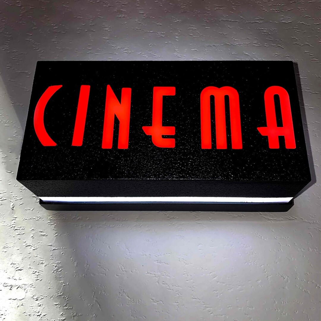 CINEMA Sign Led Wall Light Mood Lamp Lighting Illuminated - Etsy