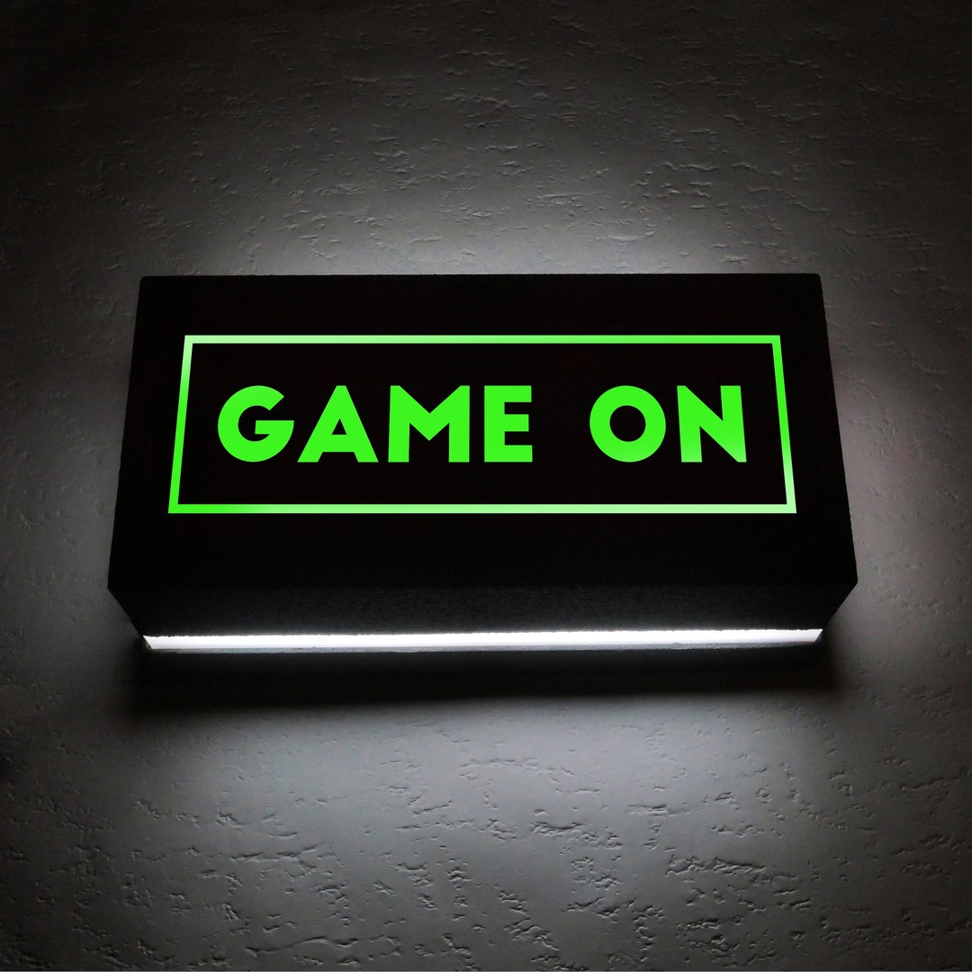 GAME ON Sign Night Light Signs Lampe Dambiance Eclairage Ambiance - Etsy