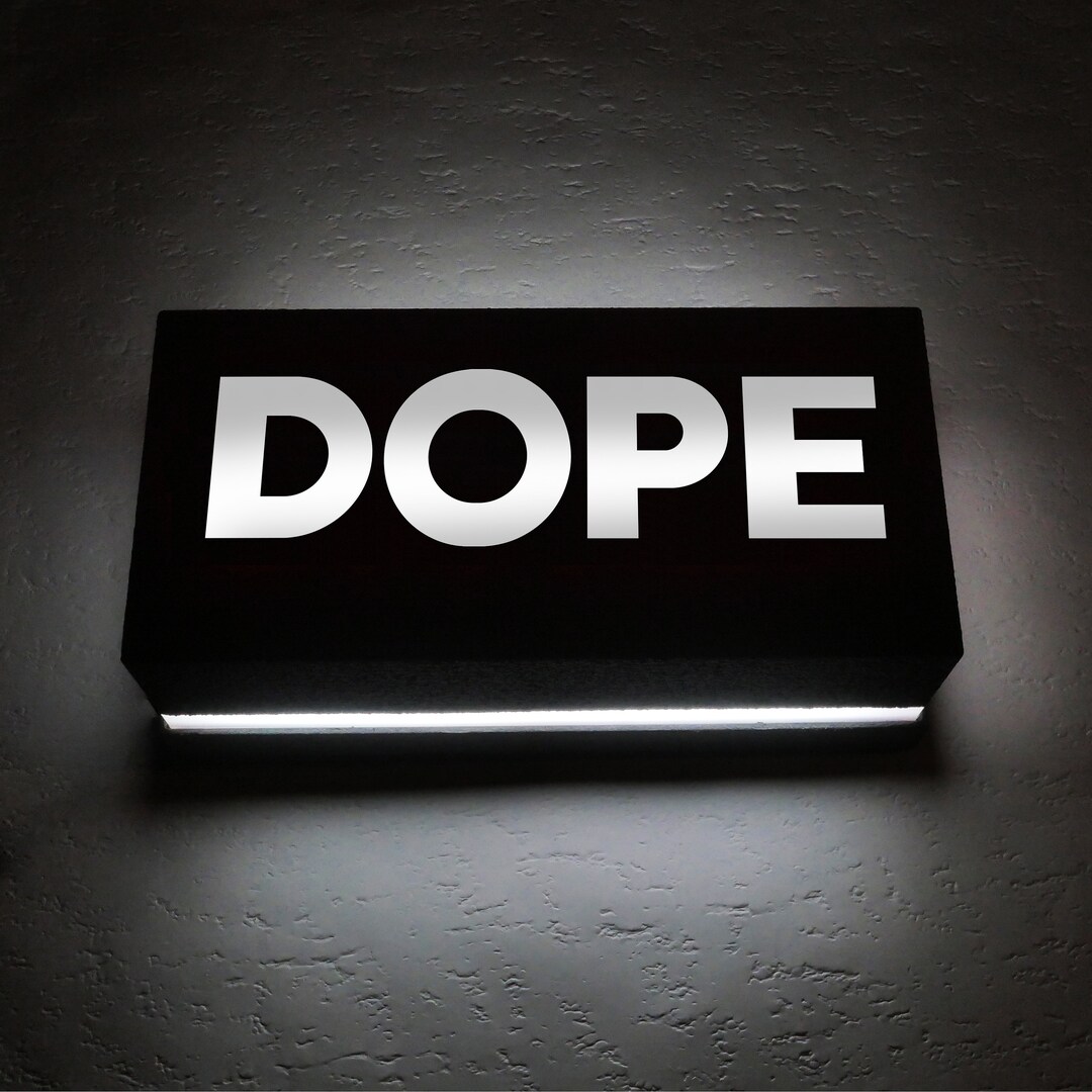 DOPE Sign Led Wall Light Mood Lamp Lighting Wall Light - Etsy