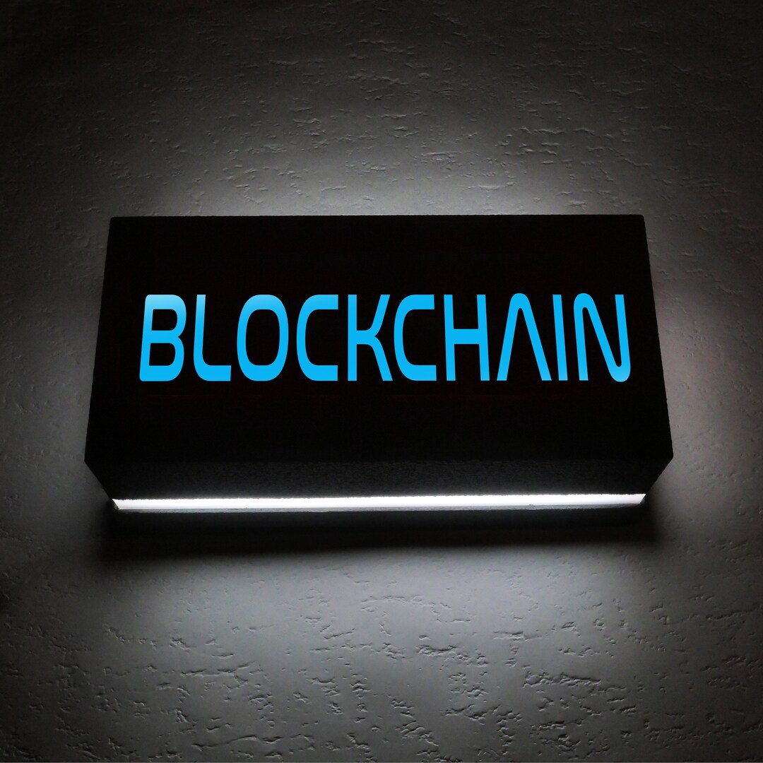 BLOCKCHAIN Sign Led Night Light Mood Lamp Lighting Illuminated Sign - Etsy