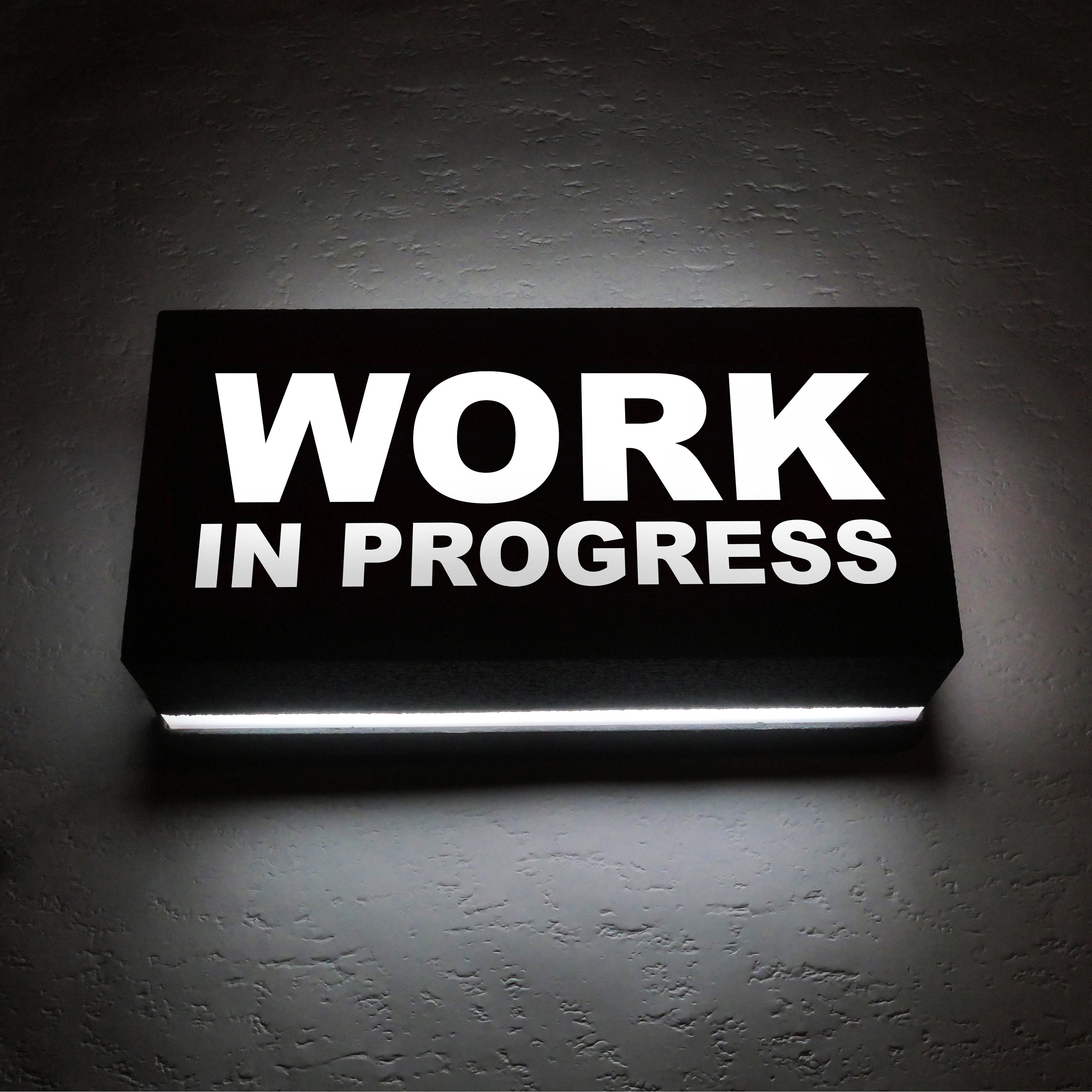 WORK IN PROGRESS Sign Led Wall Light Mood Lamp Lighting Wall Light ...