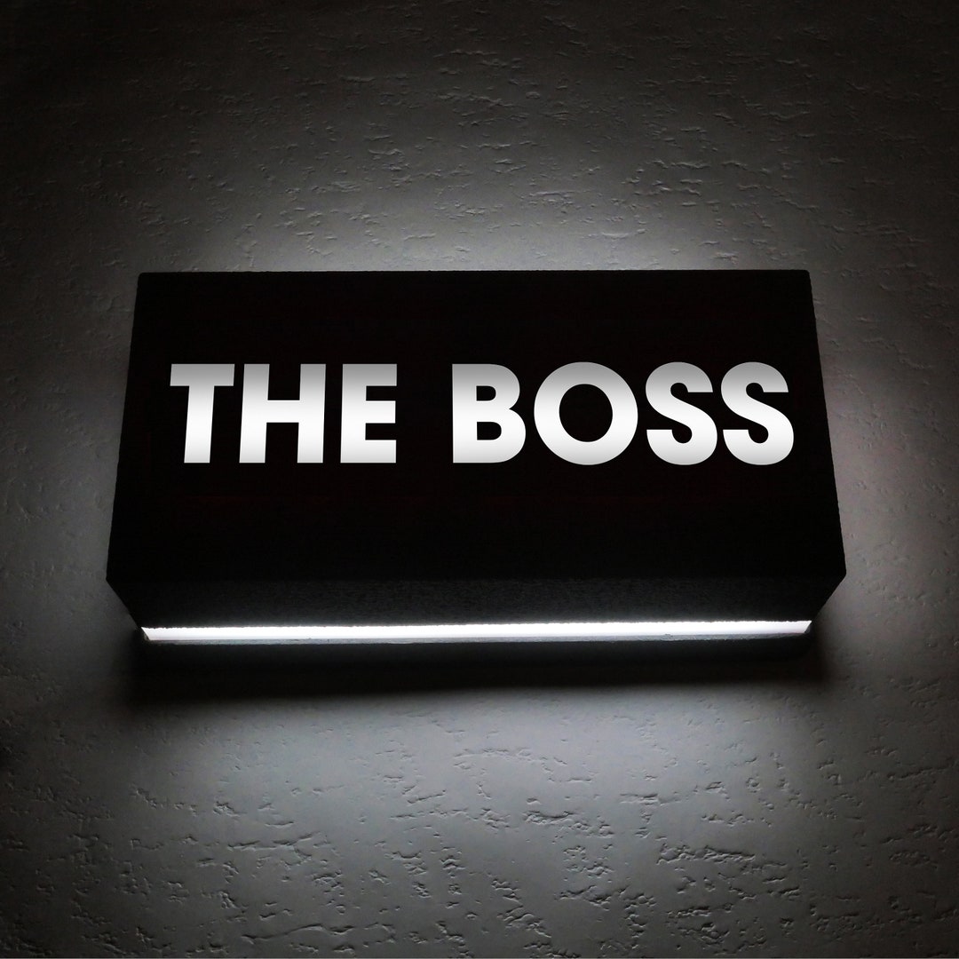 THE BOSS Sign Led Wall Light Mood Lamp Lighting Wall Light Illuminated ...