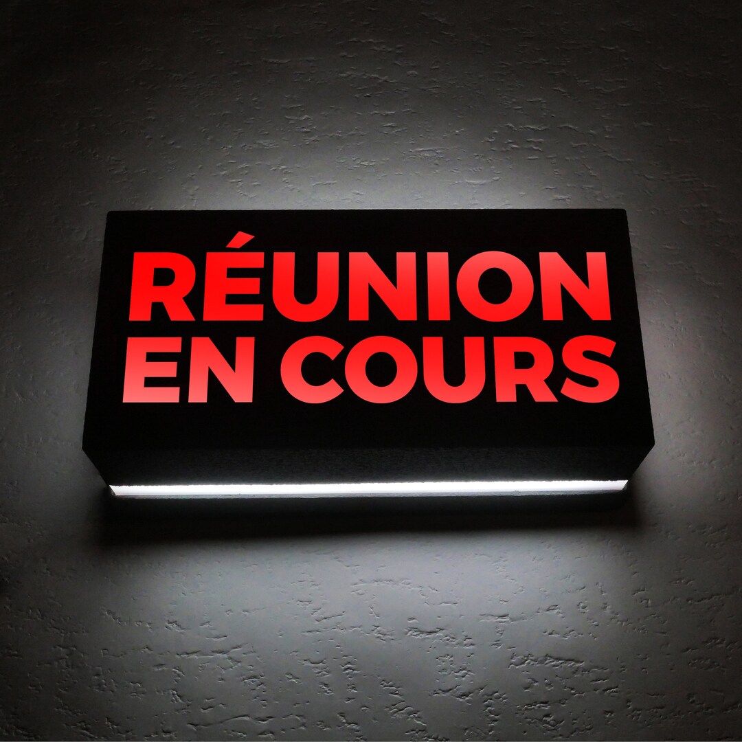 MEETING IN PROGRESS Sign Led Night Light Mood Lamp Lighting Luminous ...