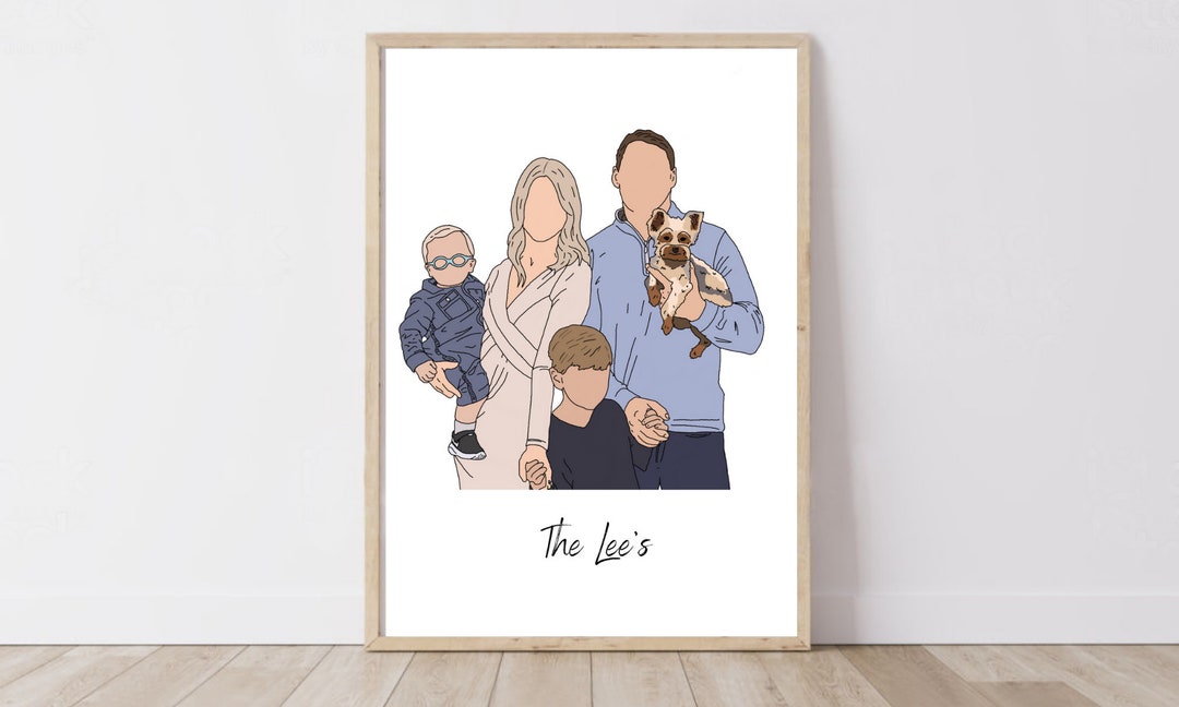 Custom Digital Family Portrait - Etsy