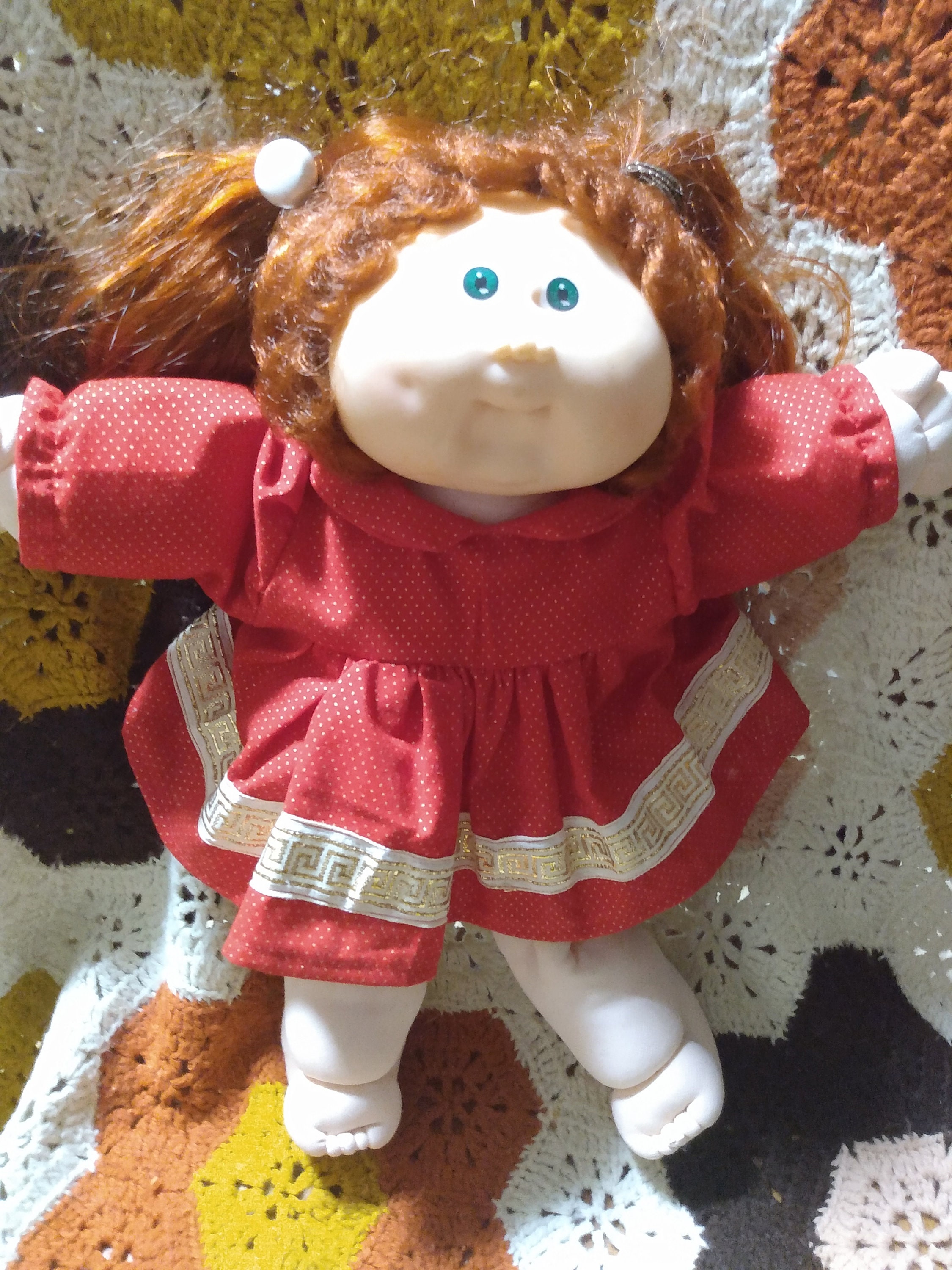 Cabbage Patch Red With Gold Polka Dots Dress and Panties Set - Etsy