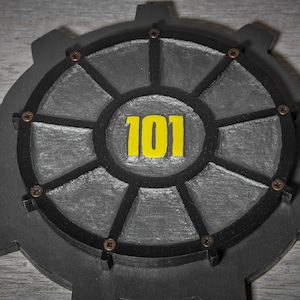 Fallout Vault 101 Door INSPIRED Handmade Carved Wooden Picture Vaultboy ...
