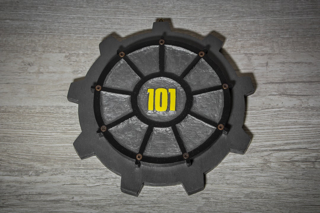 Fallout Vault 101 Door INSPIRED Handmade Carved Wooden Picture Vaultboy ...