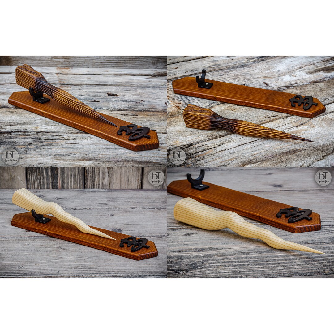 BUFFY Stake + Mr. Pointy + 2 Stand Props Inspired Wooden Stake Wood the ...