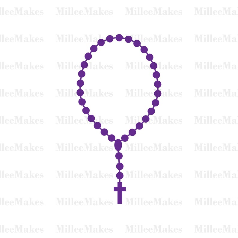 Vector del Rosario, SVG religioso, clipart cristiano, archivo de corte ...