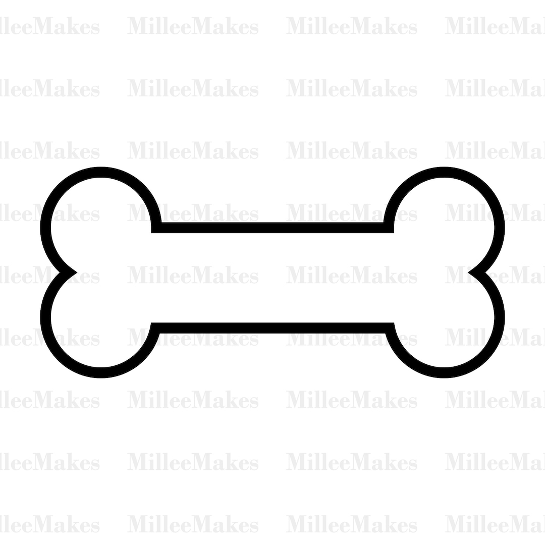 Dog Bone Outline Vector, Dog Bone SVG, HTV Cut File, Vinyl Cut File ...