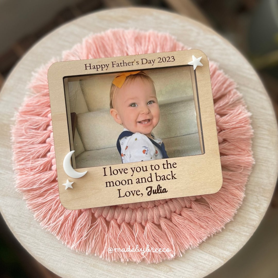 Personalized Fathers Day Gift Frame Magnet, Custom Picture Frame ...