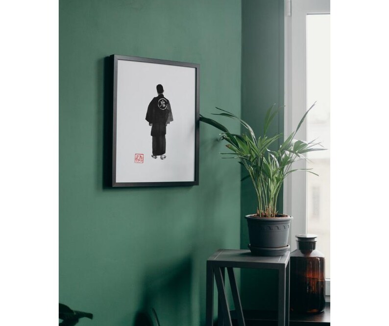 Yakuza's Back Original Sumi-e Painting – Japanese Ink Art by Pechane ...