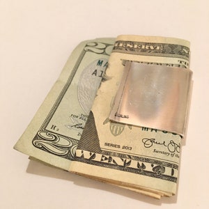 Sterling Silver Money Clip, Hand-engraved Custom Word or Name, Unique ...