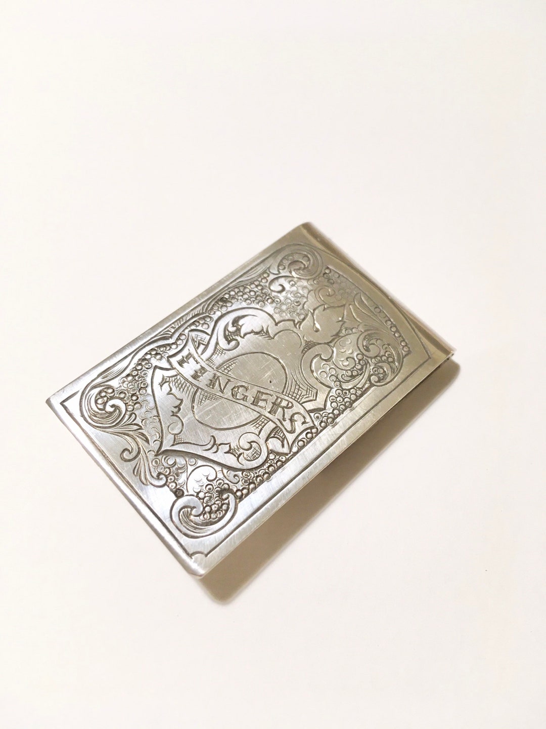 Sterling Silver Money Clip, Hand-engraved Custom Word or Name, Unique ...