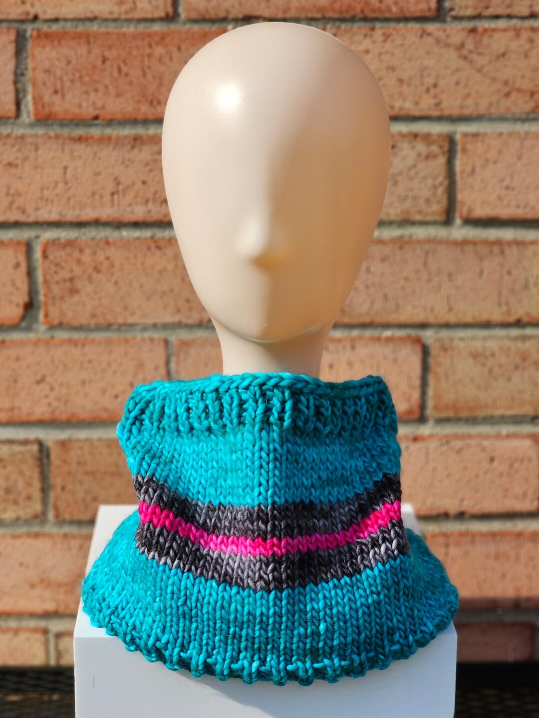 Beginner Bulky Knit Cowl Pattern: Easy Stripe Design (PDF Download - Etsy