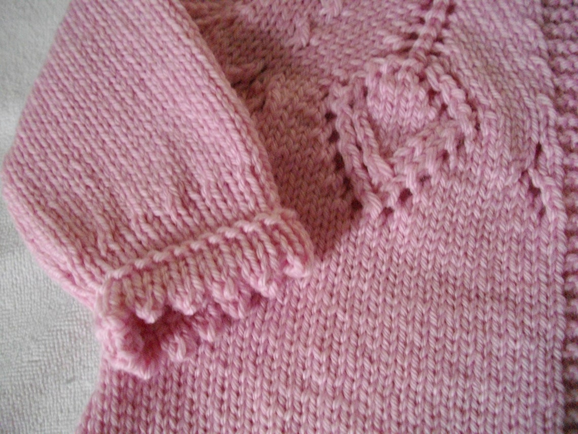 Knit Pattern - Sunray Yoke Baby Sweater - Etsy