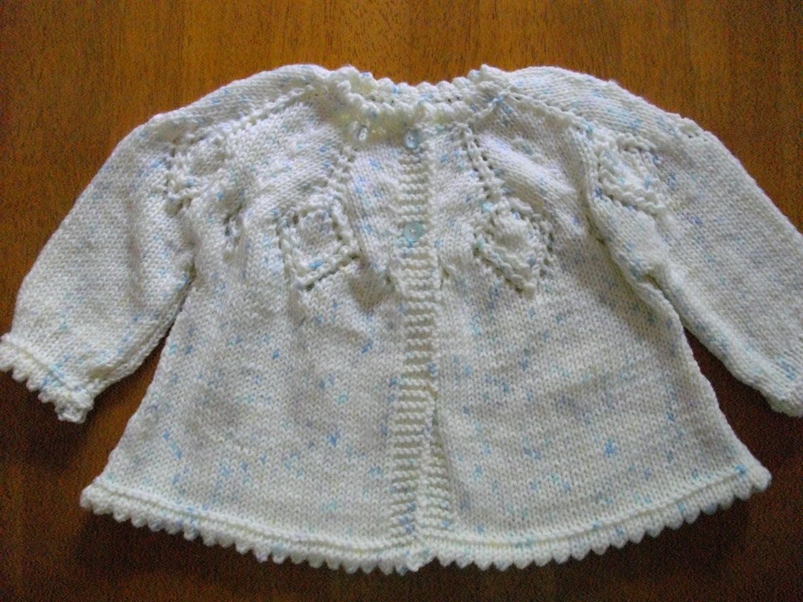 Knit Pattern - Sunray Yoke Baby Sweater - Etsy