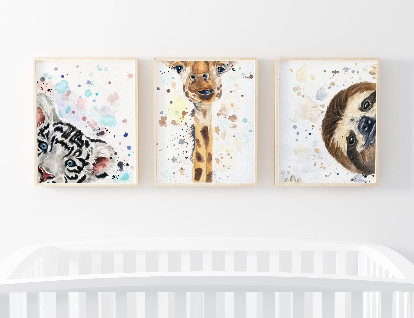 Watercolor Animal Nursery Art Wildlife Nursery Decor Home | Etsy