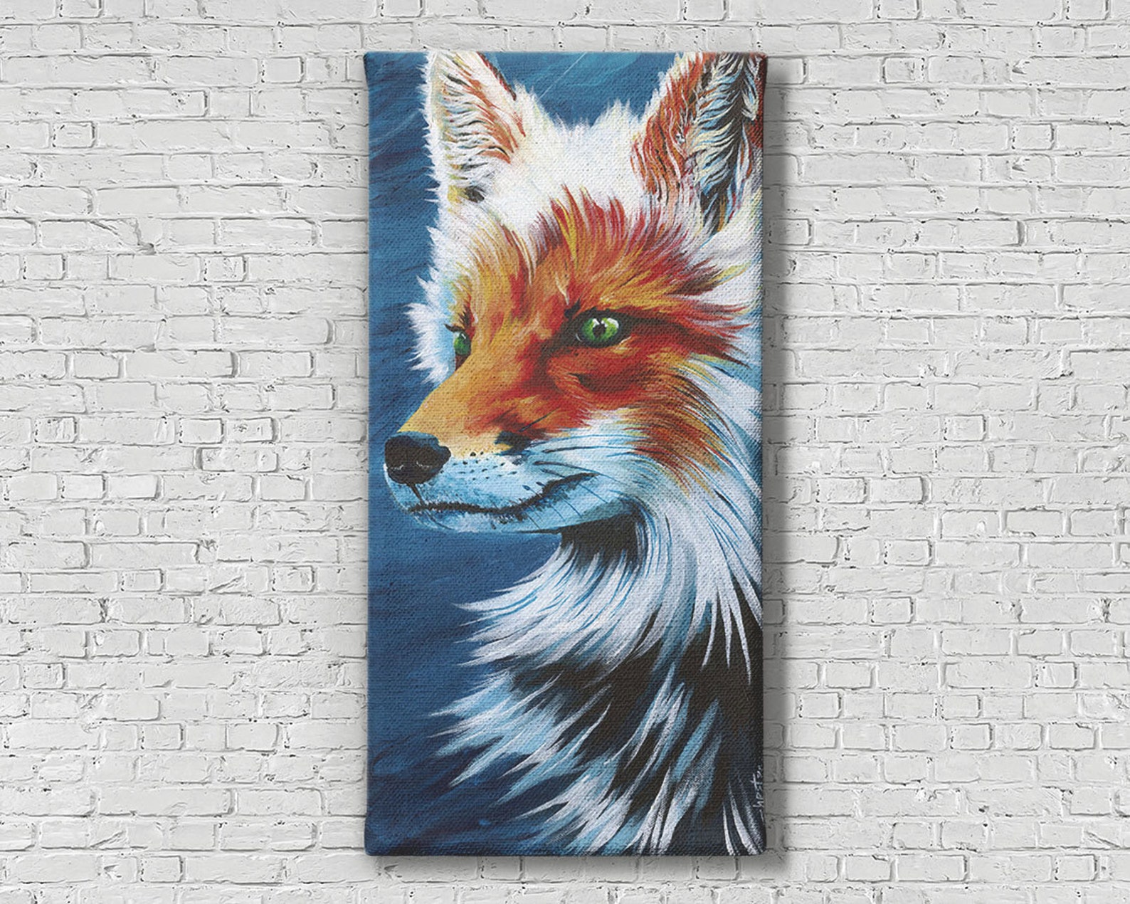Fox Print Fox Canvas Fox Art Fox Painting Fox Wall Art - Etsy