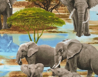 Elephant fabric | Etsy