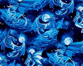 Dragon fabric | Etsy
