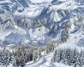 Mountain fabric | Etsy