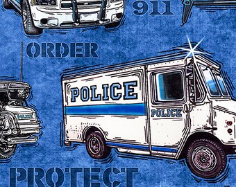 Police fabric | Etsy