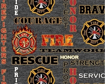 Fireman fabric | Etsy