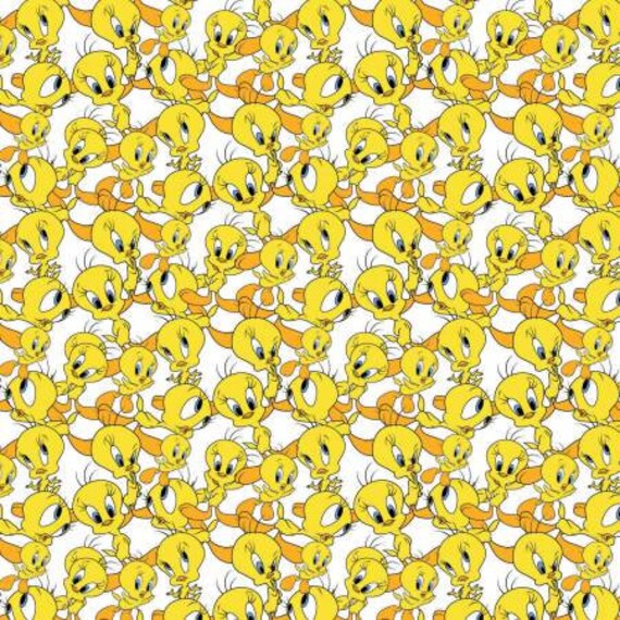 Looney Tunes Tweety Bird Expressions Fabric / Looney Toons II - Etsy